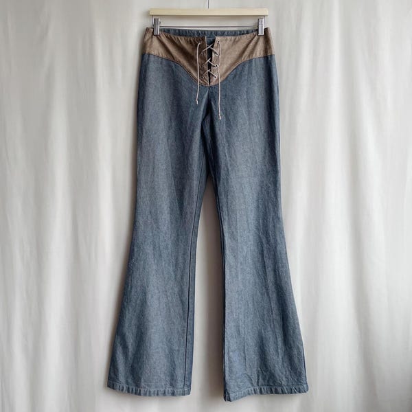 Lace up Jeans - Etsy