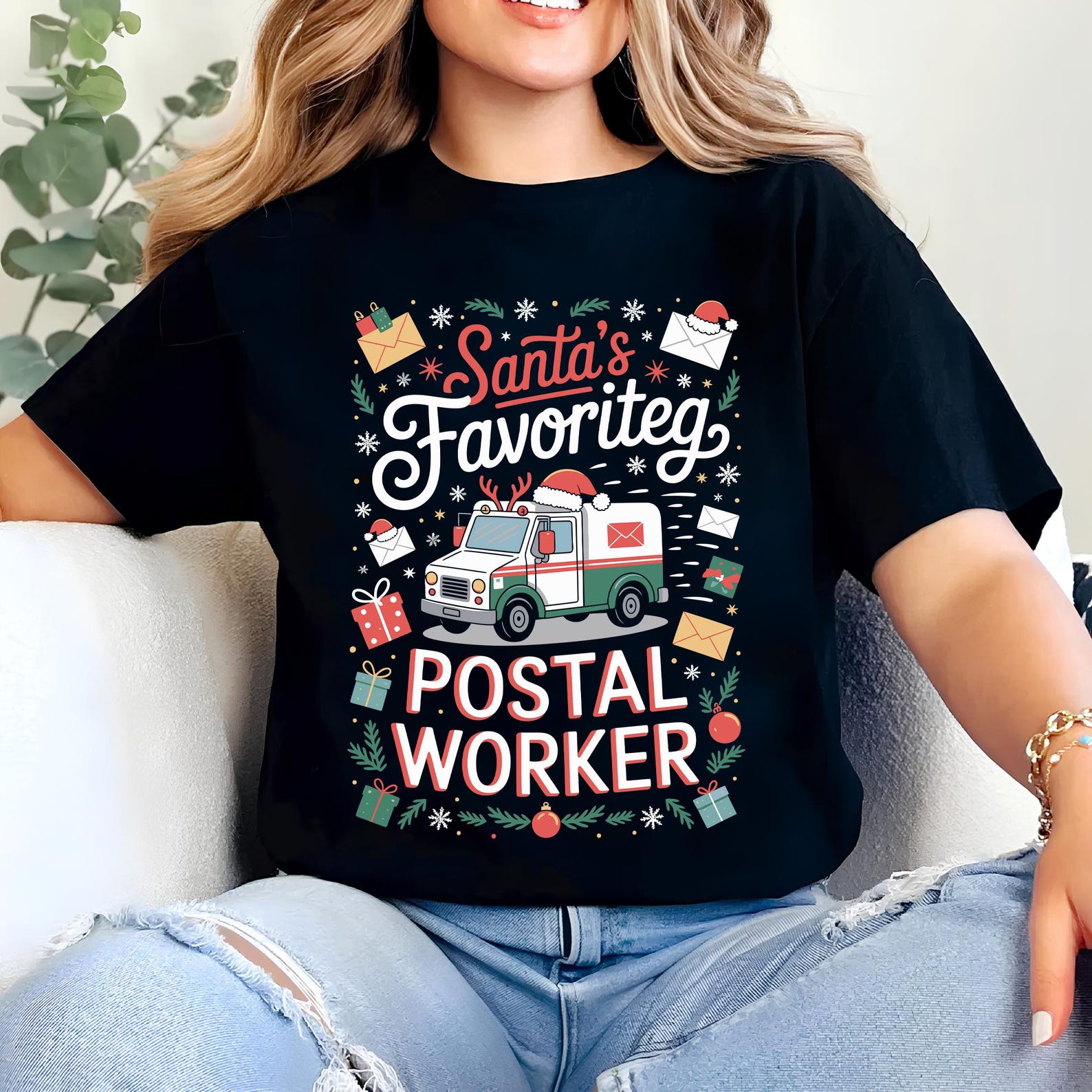 Postal Worker Christmas SVG PNG Bundle: Mail Lady, Santa Clipart ...