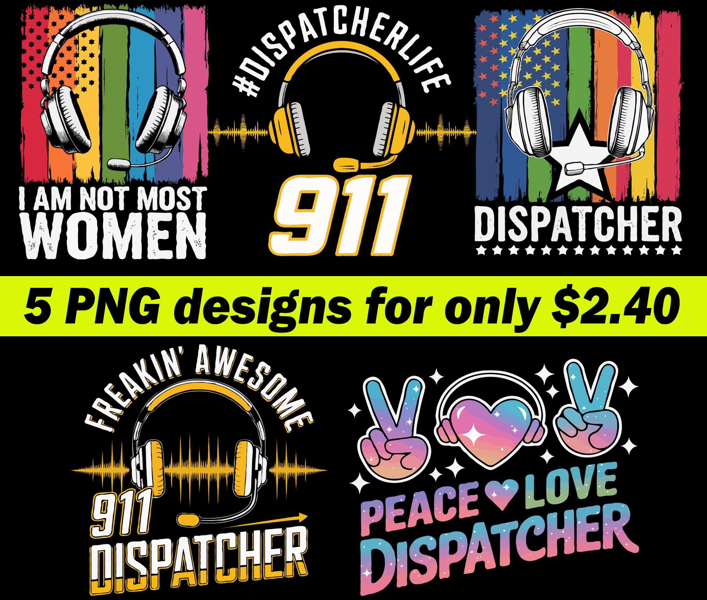 911 Dispatcher PNG Bundle: Emergency Dispatcher Designs (digital ...