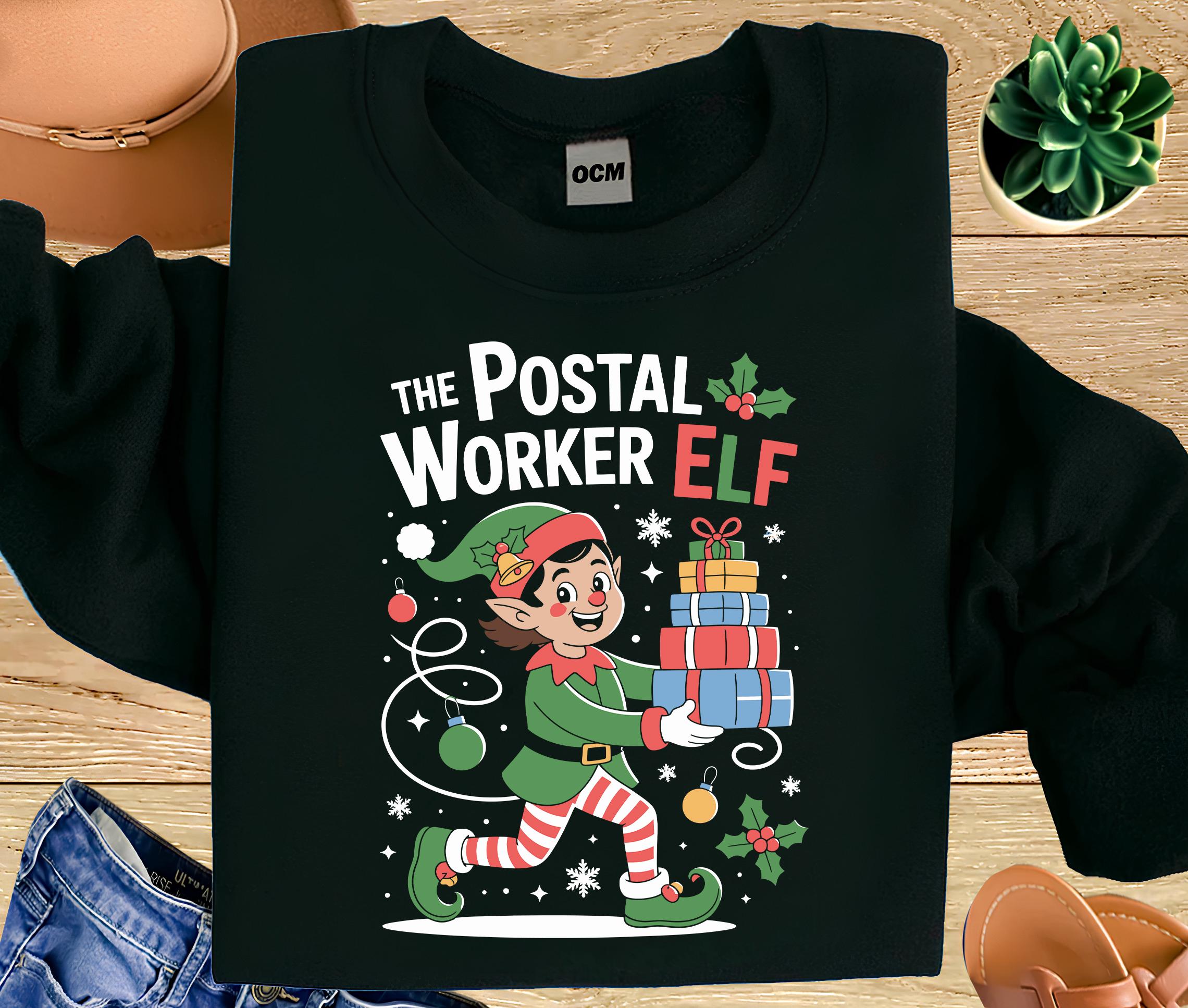 Postal Worker Christmas SVG PNG Bundle: Funny Elf Designs (digital ...