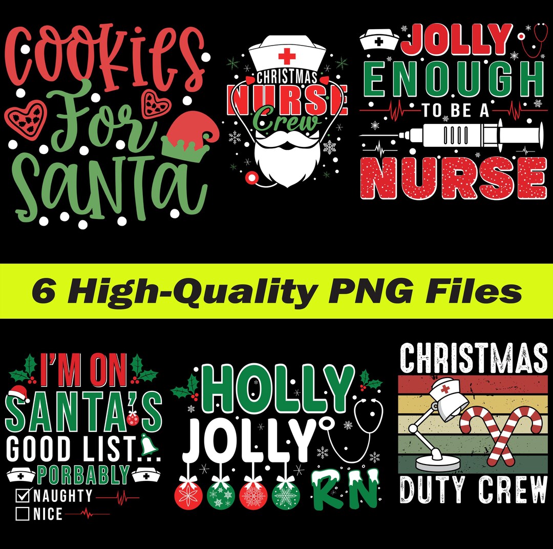Christmas Nurse PNG Bundle, Holiday Clipart (digital Download) - Etsy