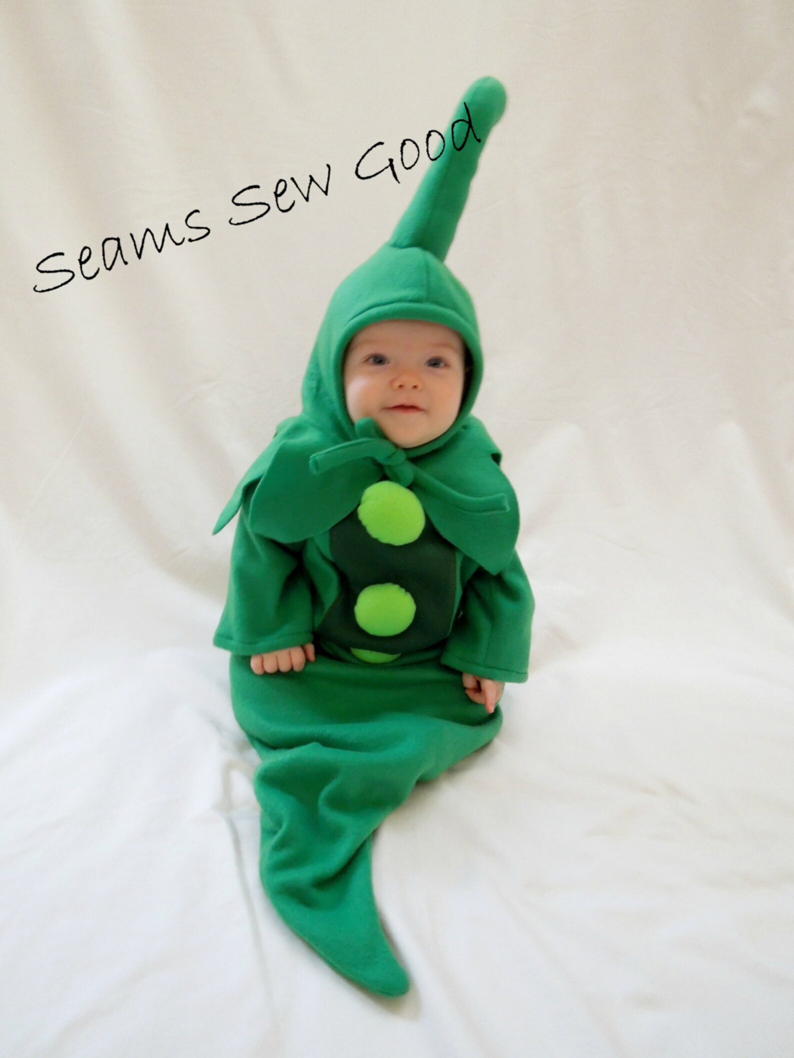 Peapod Costume-infant/baby-peapod Halloween Costume Fleece - Etsy