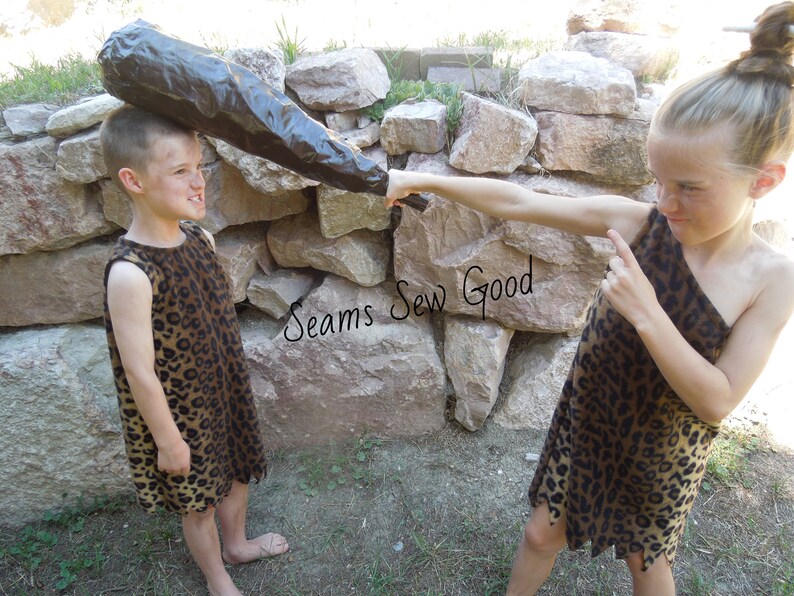 Cave Woman Costume Girls Cave Woman Halloween Costume Cave Etsy