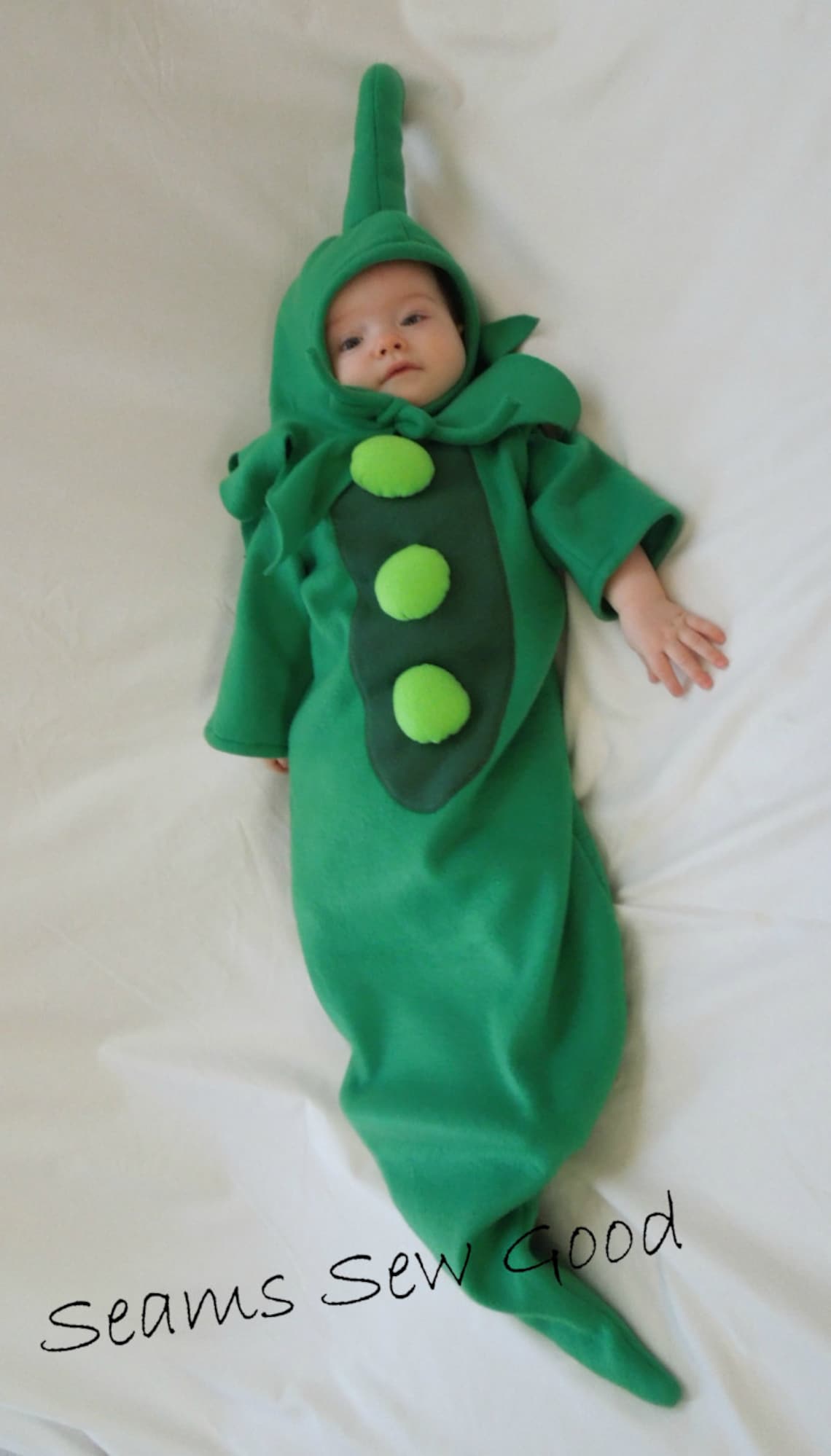 Peapod Costume-infant/baby-peapod Halloween Costume Fleece - Etsy
