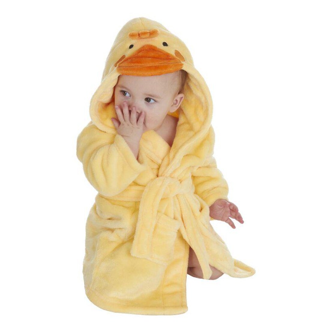 Ultra Soft Hooded Duck Dressing Gown for 0-6 Month Olds - Etsy