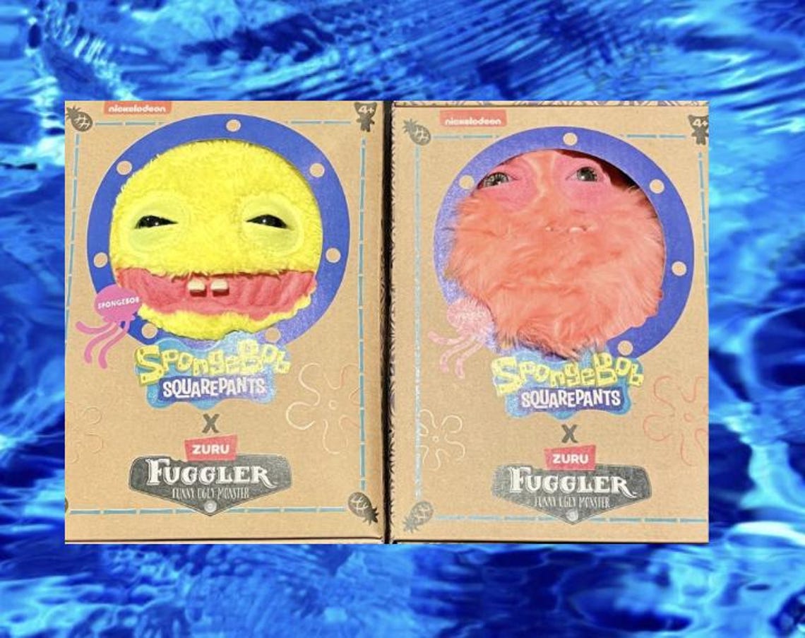 Unique Plushies | Fugglers | Spongebob Squarepants X Fuggler - Etsy