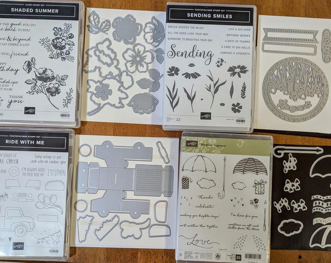 Stampin' Up! Red Rubber & Photopolymer Stamp Sets With Matching Dies (J ...