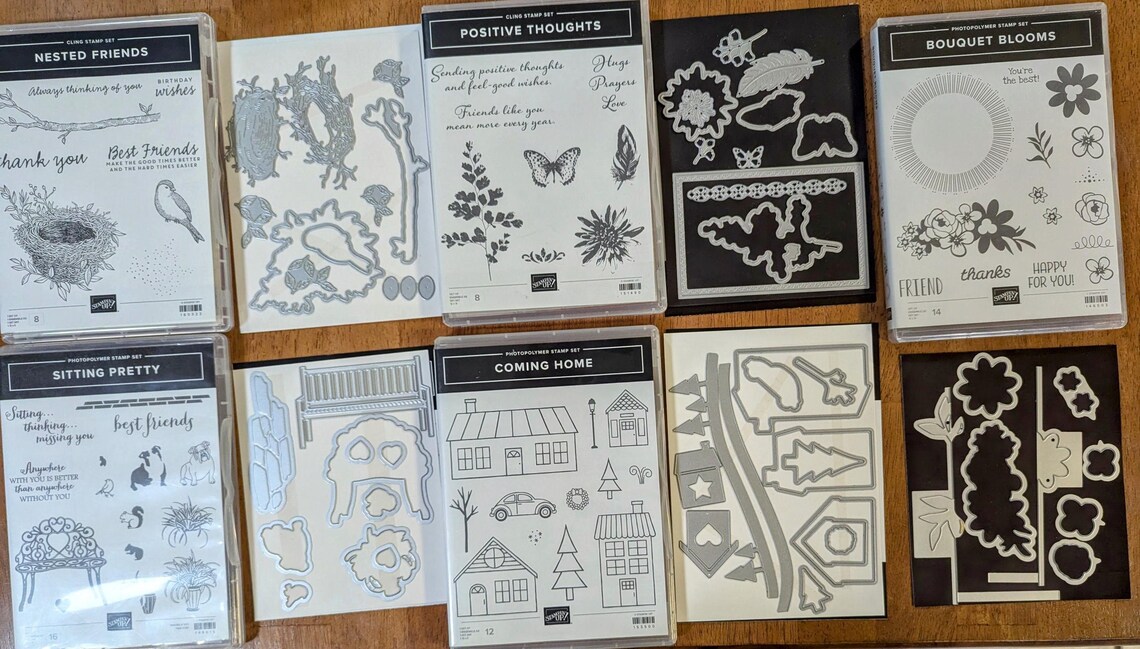 Stampin' Up! Rubber, Photopolymer & Cling Stamp Sets W/dies (J) - Etsy