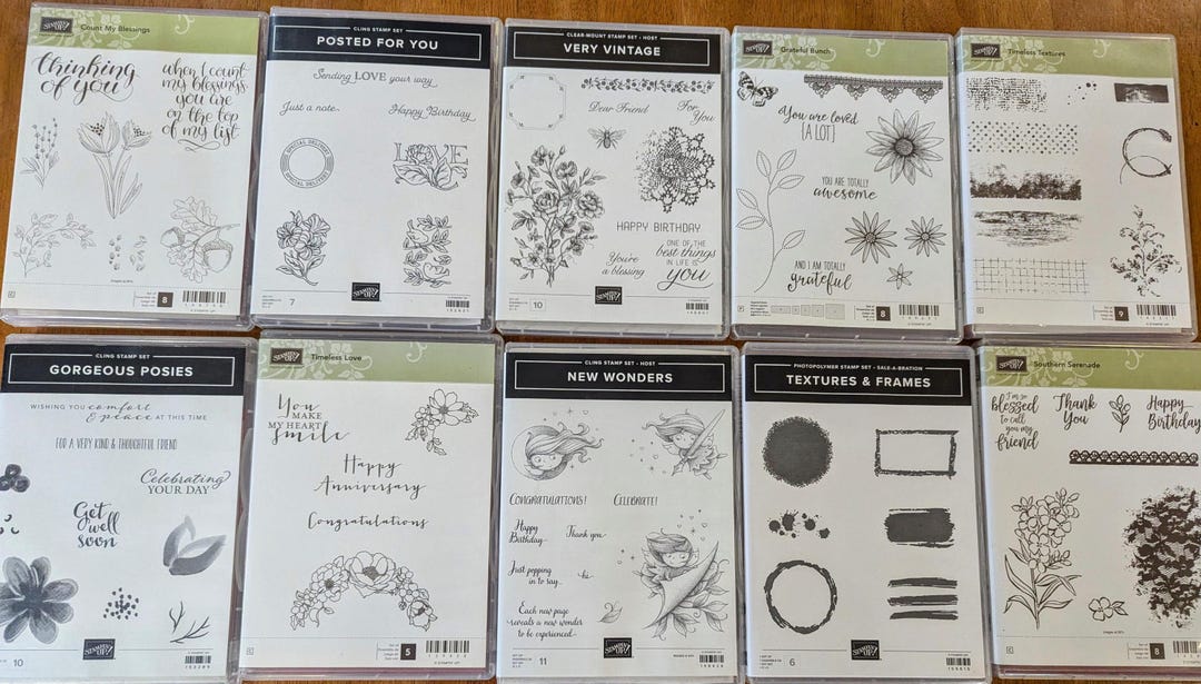 Stampin' Up! Red Rubber & Photopolymer Stamp Sets (J) - Etsy