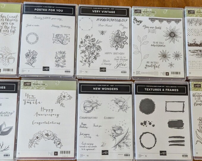 Stampin' Up! Red Rubber & Photopolymer Stamp Sets (J) - Etsy