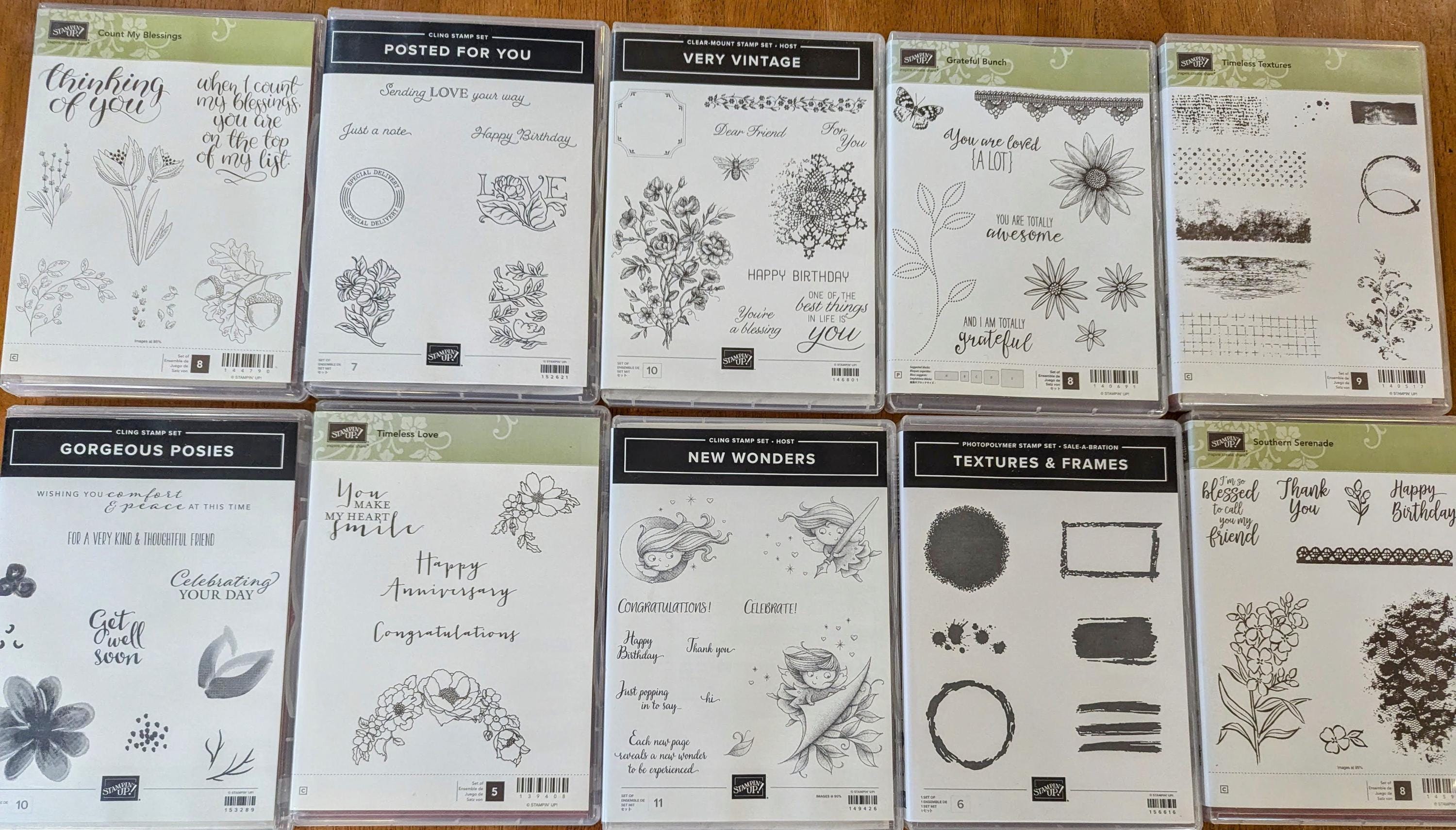 Stampin' Up! Red Rubber & Photopolymer Stamp Sets (J) - Etsy