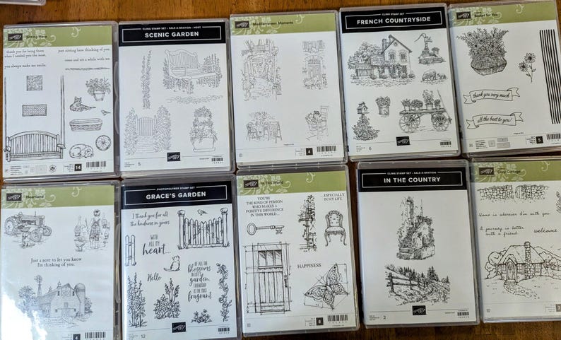 Stampin' Up! Red Rubber & Photopolymer Stamp Sets (J) - Etsy