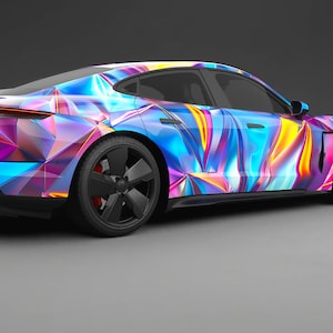 Futuristic Holographic Car Wrap Design: Digital File(tif) Ready for ...