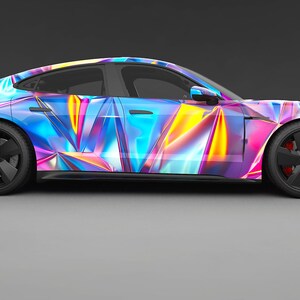 Futuristic Holographic Car Wrap Design: Digital File(tif) Ready for ...