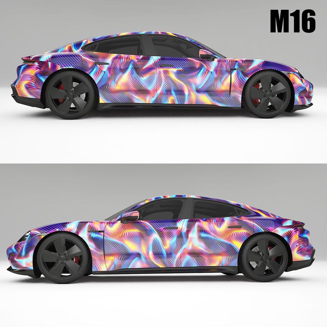 2-pack Car Wrap Design Metalliс Chromatic Aberration: Digital File for ...