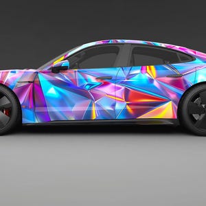 Futuristic Holographic Car Wrap Design: Digital File(tif) Ready for ...