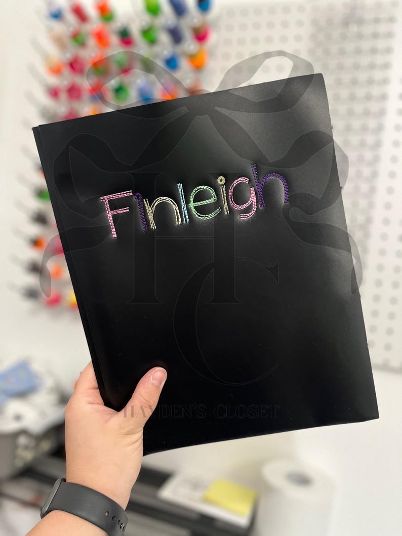 Embroidered Folder, School Folder, Personalized Folder, Back to School ...