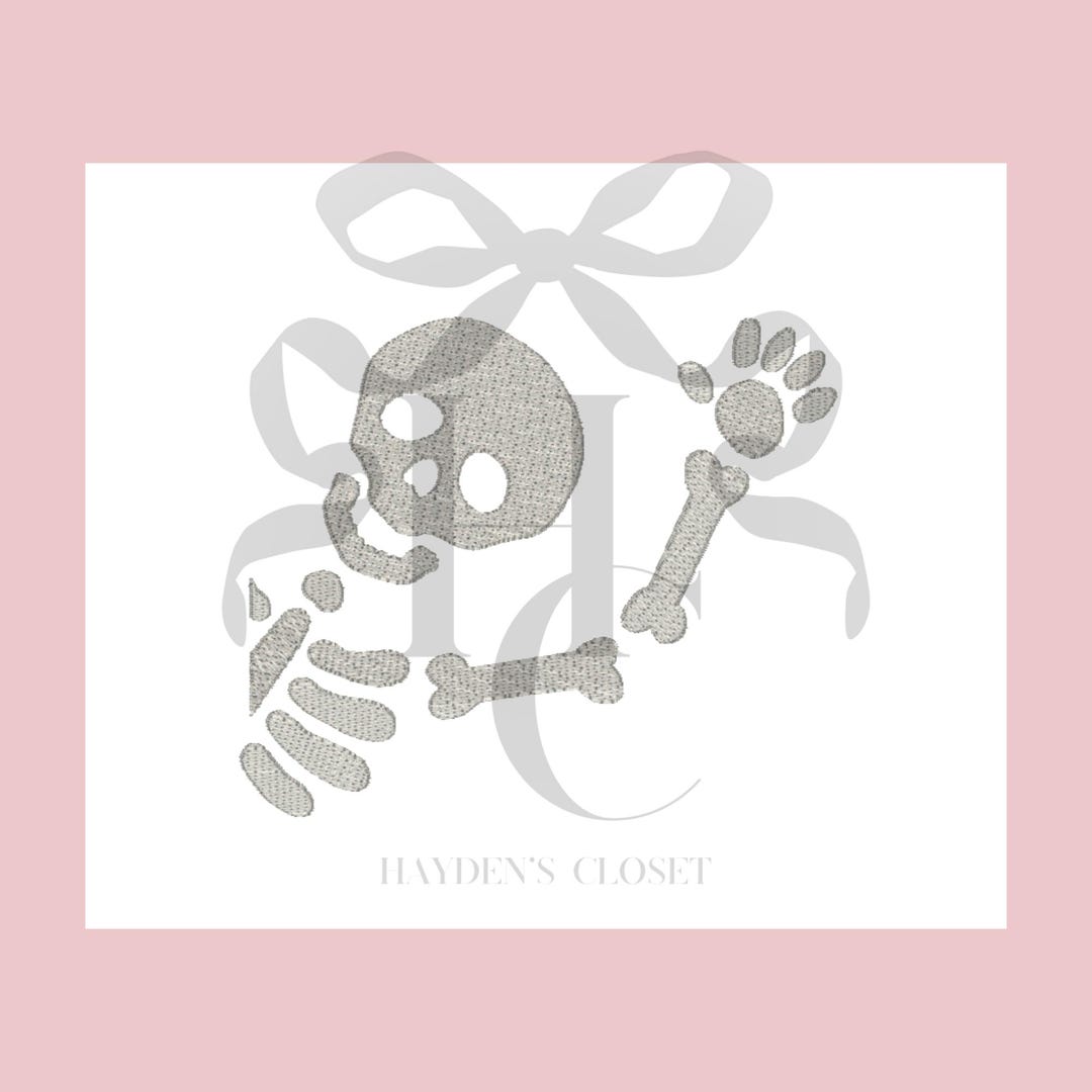 Spooky Skeleton Waving Design - Instant Digital Download - Etsy