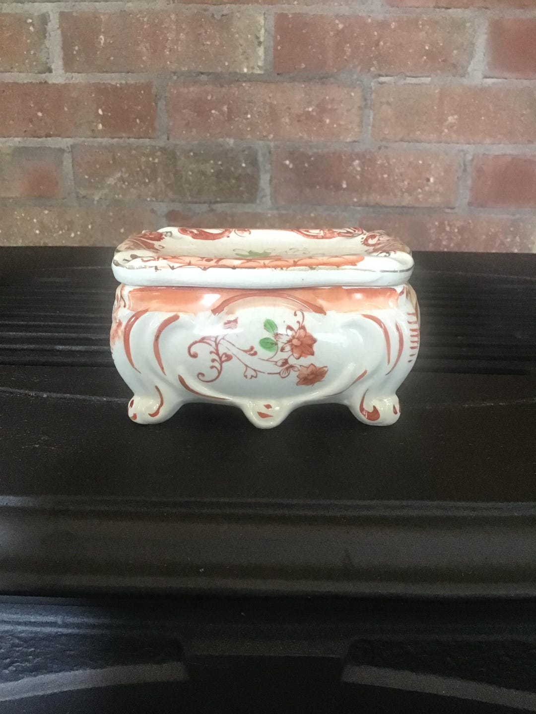 Vintage Japanese Handpainted Porcelain Cigarette Box by Takito - Etsy