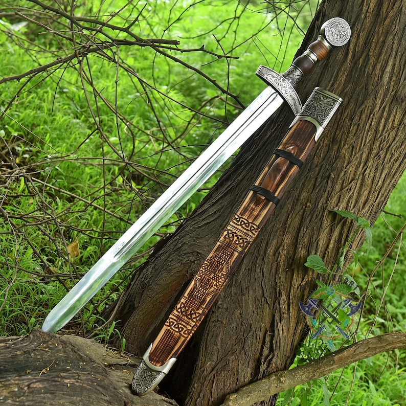 Viking Sword With Wooden Scabbard | Custom Stainless Steel Blade ...