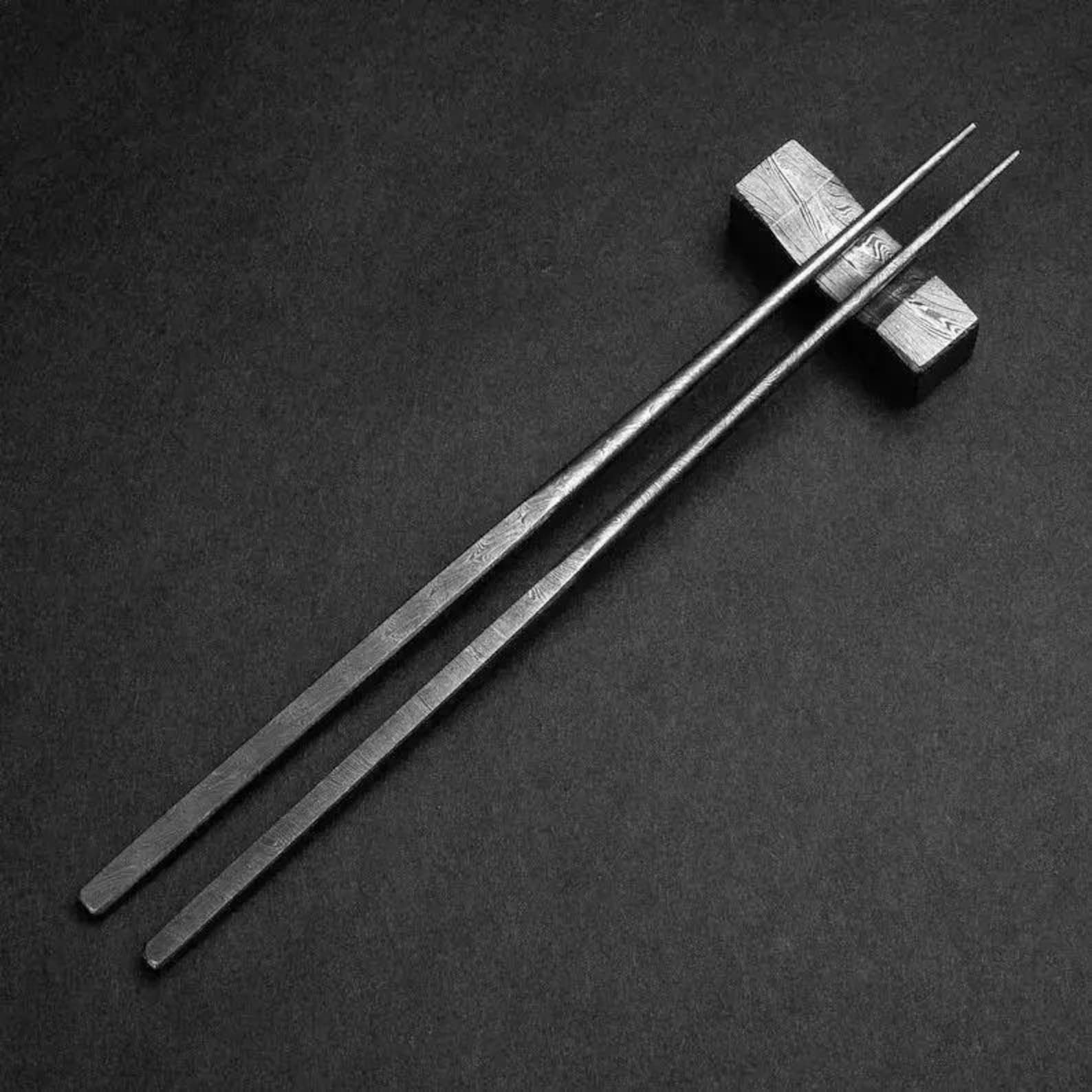 Personalized Chopsticks | Hand Forged Damascus Steel Chop Sticks With ...