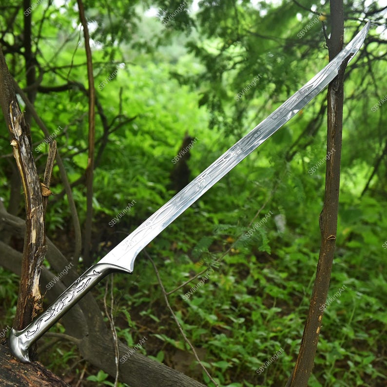 Viking Sword With Wooden Scabbard | Custom Hand Forged Damascus Steel ...