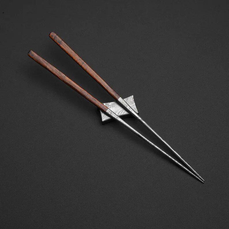 Personalized Chopsticks | Hand Forged Damascus Steel Chop Sticks With ...
