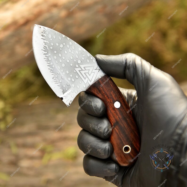 Handmade Hunting Knife | Small Outdoor Knife With Rosewood Handle ...