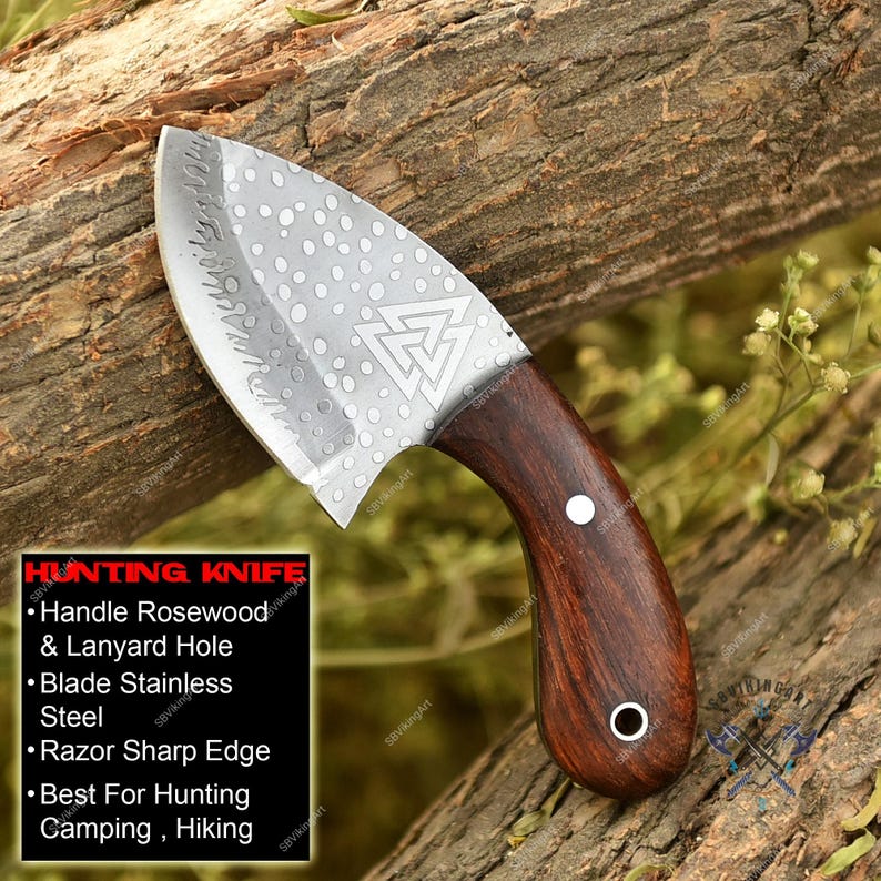Handmade Hunting Knife | Small Outdoor Knife With Rosewood Handle ...