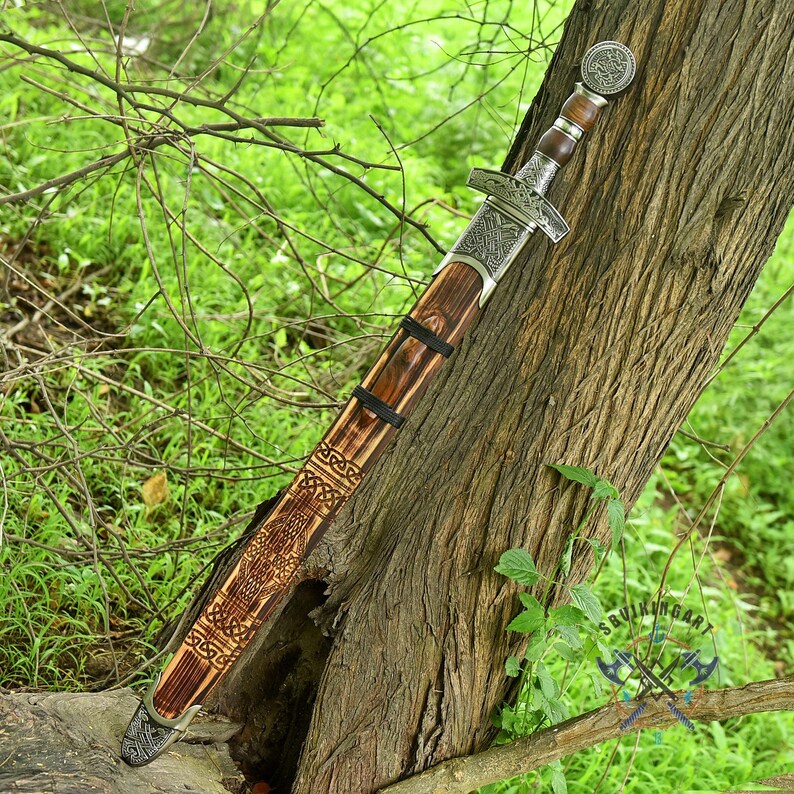 Viking Sword With Wooden Scabbard | Custom Stainless Steel Blade ...