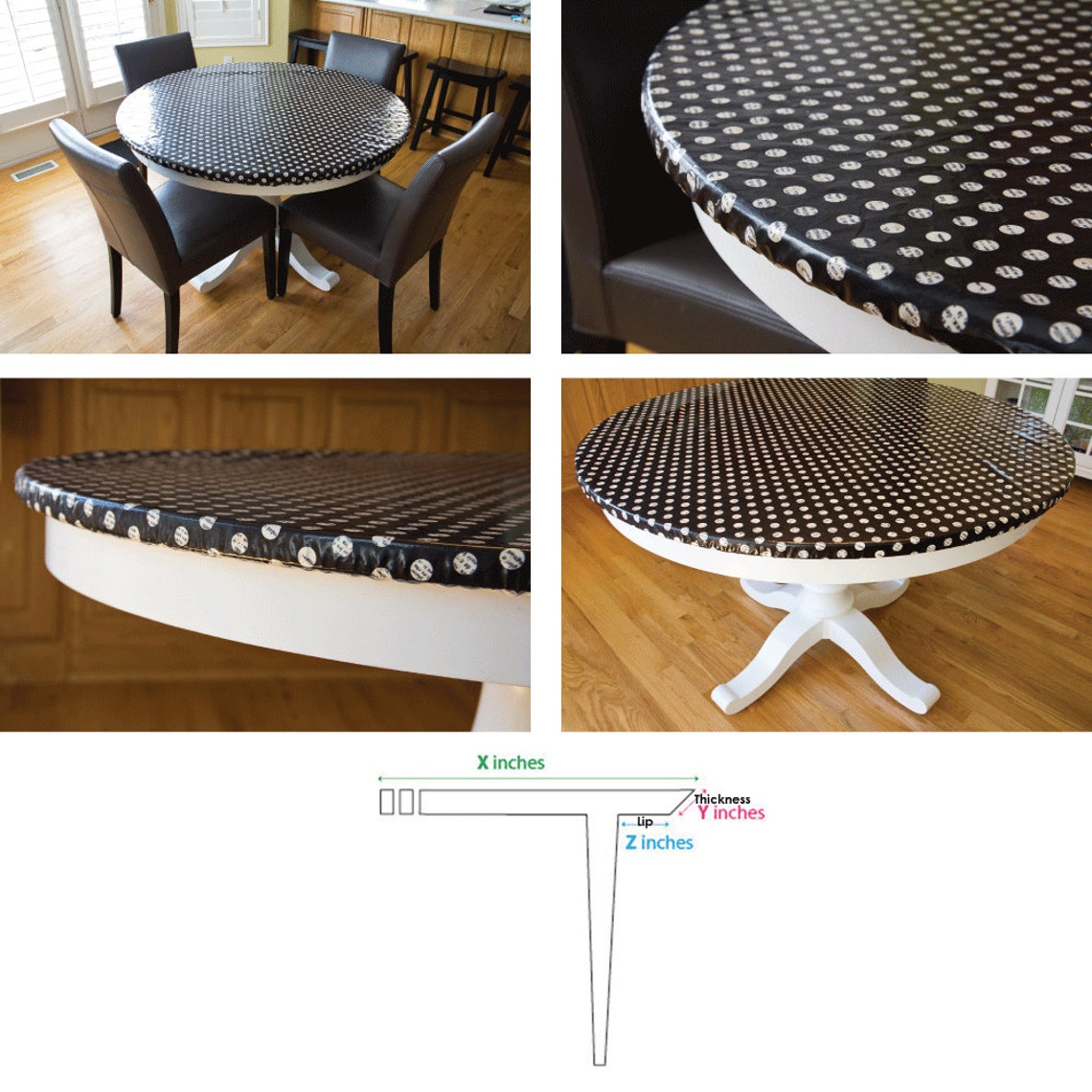 Laminated Cotton Aka Oilcloth Heavyweight Tablecloth, Fitted by ...