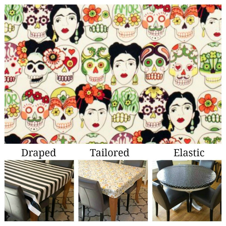 Laminated Cotton Aka Oilcloth Tablecloth Custom Size and Fit Choose ...