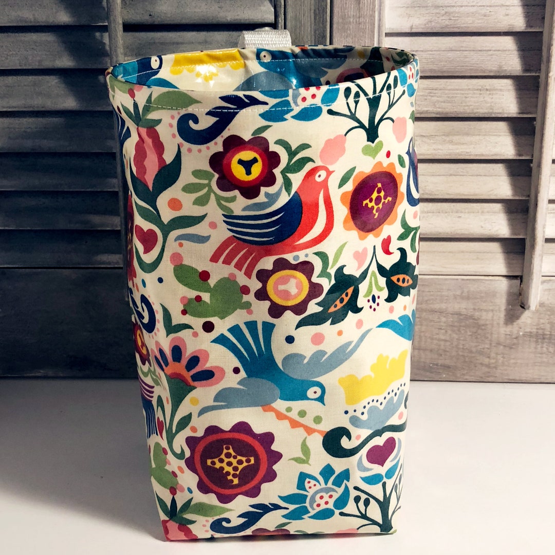 Car Trash Can, Small Collapsible Wastebasket, Thread Catcher, Laminated ...