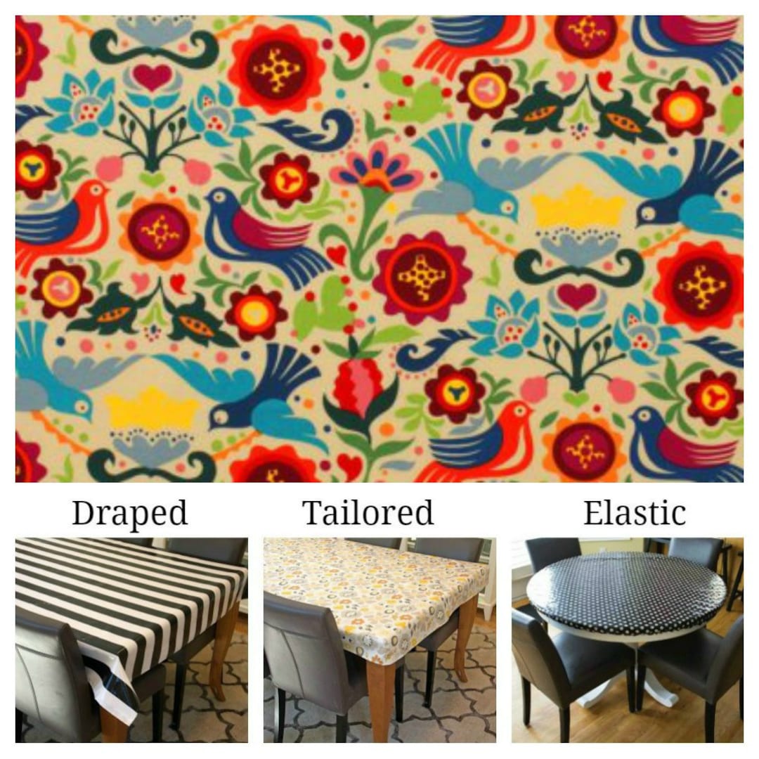 Laminated Cotton Aka Oilcloth Tablecloth Custom Size and Fit Choose ...