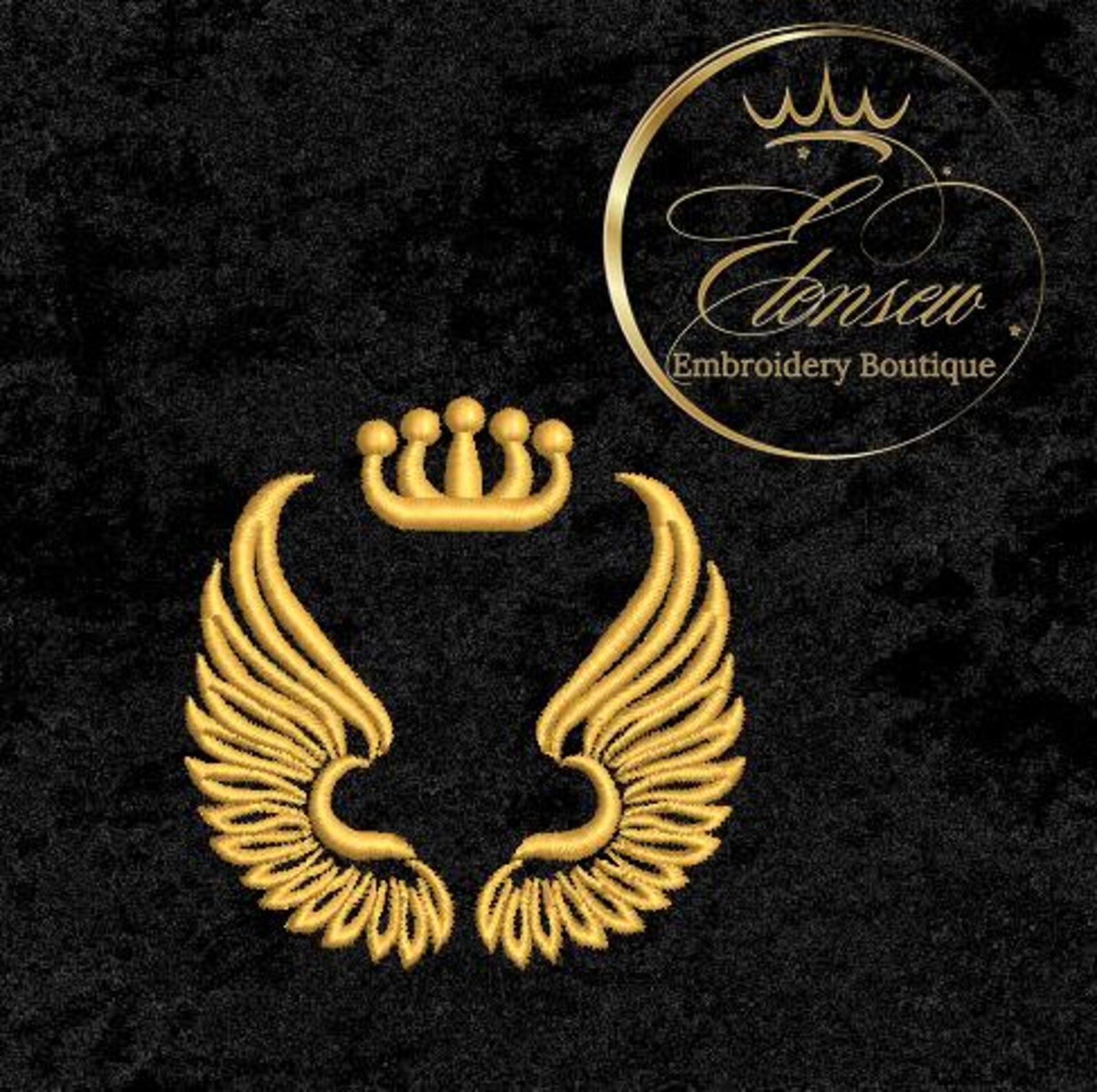 Royal Wings Monogram - Letter | Machine Embroidery Design - Etsy