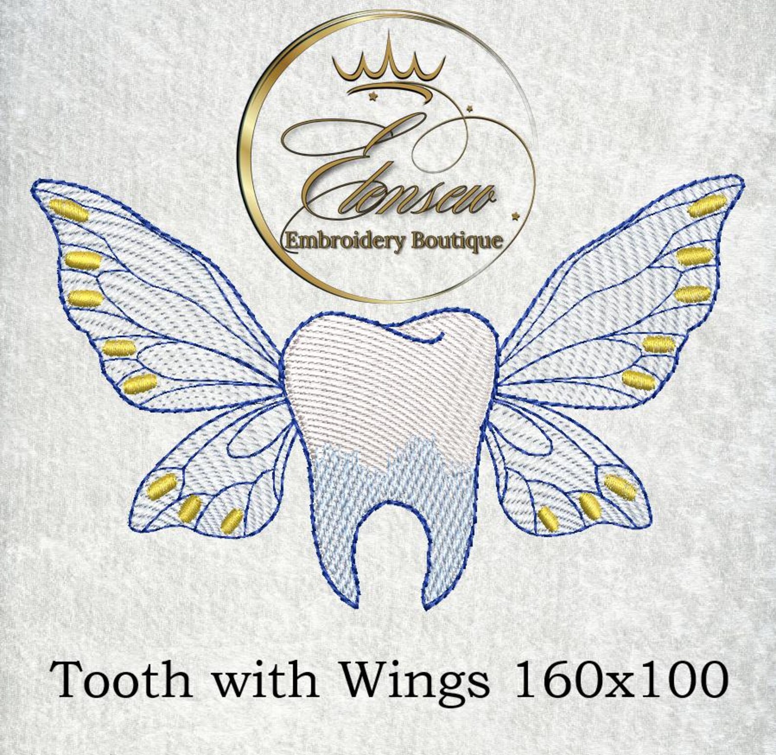 Tooth With Wings - Machine Embroidery Design Set (3 Sizes) - Etsy