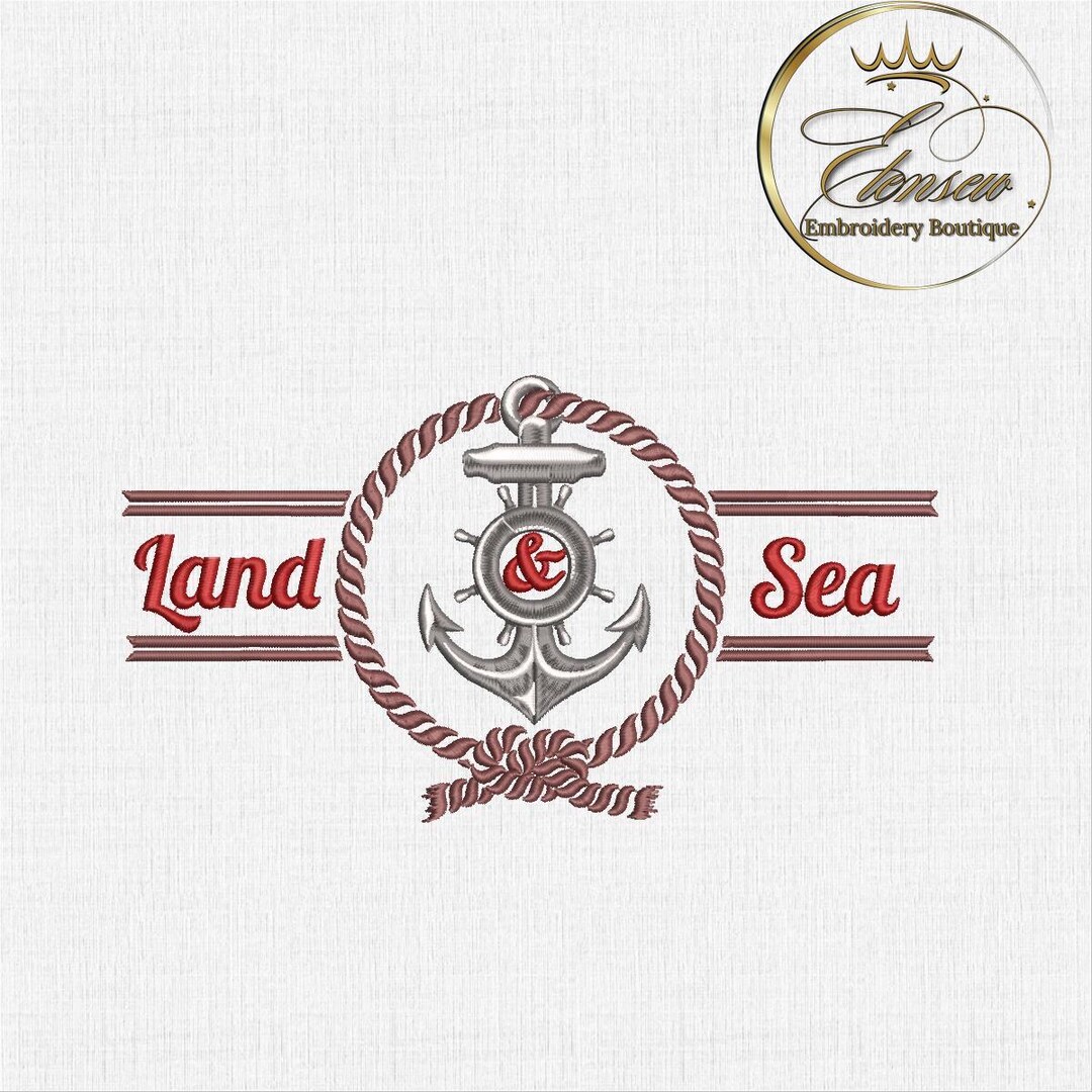 Nautical Anchor & Rope Embroidery Design Set – Digital Download - Etsy