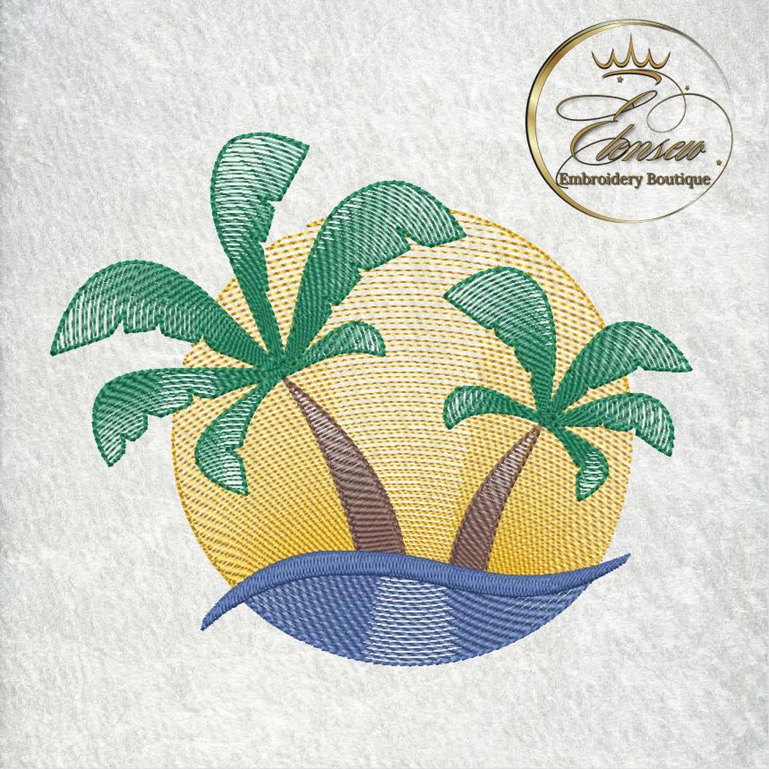 Palm Trees – Machine Embroidery Design Collection. - Etsy