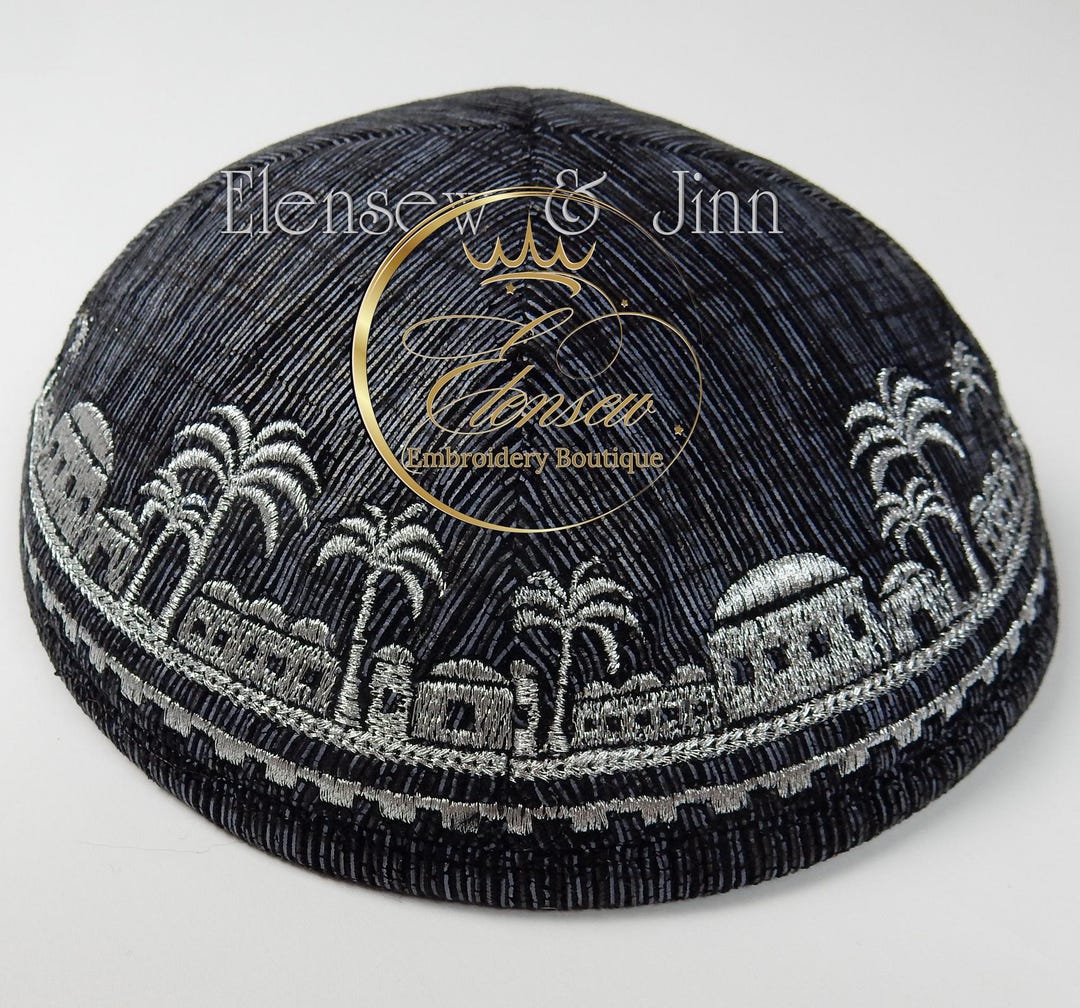 Jerusalem Kippah Embroidery Design: Four-panel (PES, DST, EXP) - Etsy
