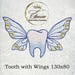 Tooth With Wings - Machine Embroidery Design Set (3 Sizes) - Etsy