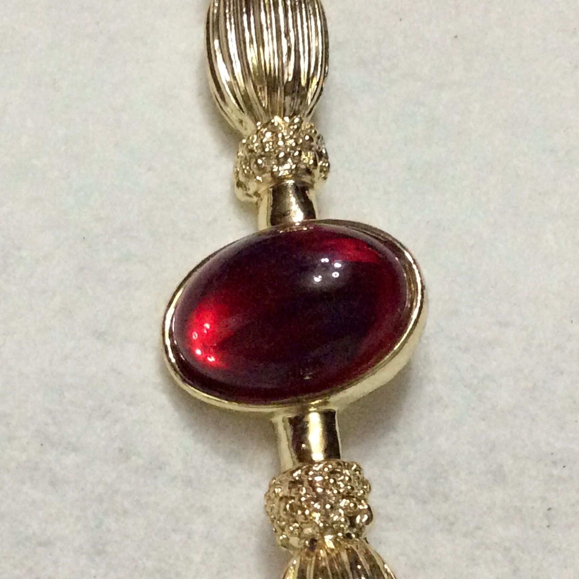 Cherry Red Domed Cabochon Center Bar Pin. - Etsy Australia