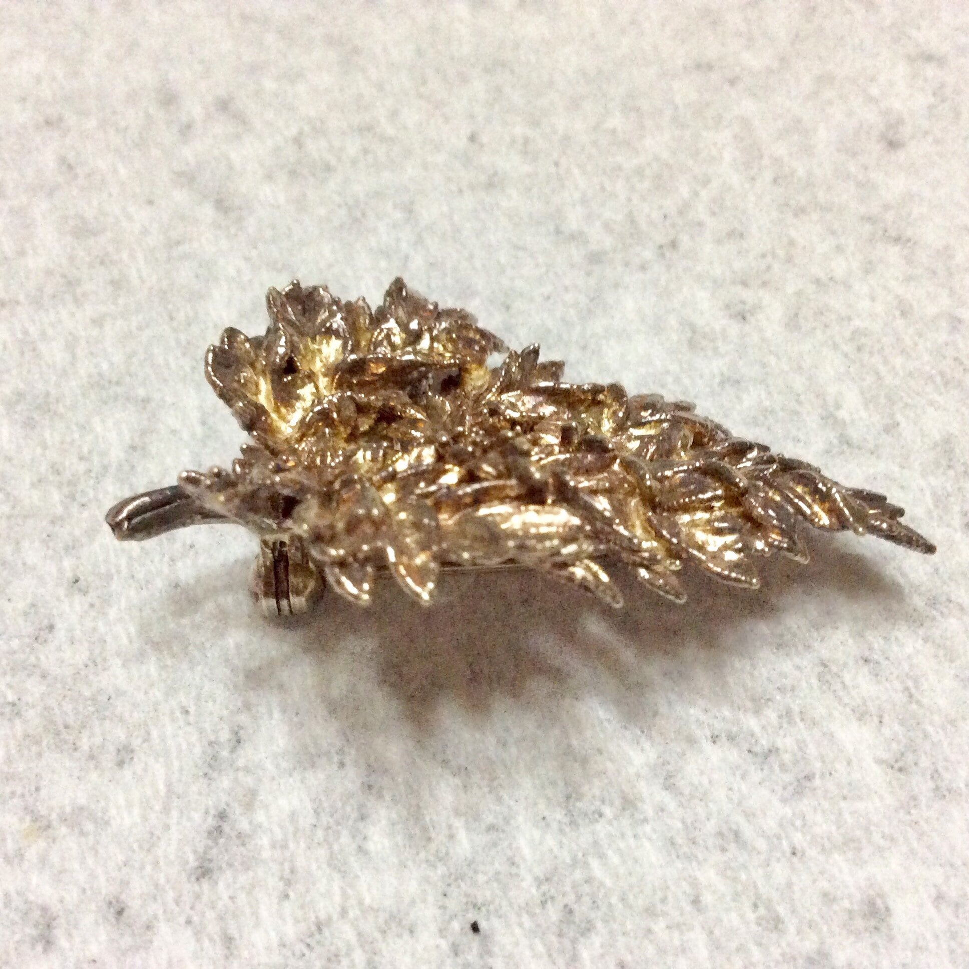 Vintage Flora Danica Sterling Silver Leaf Brooch Pin. Eggert Denmark ...