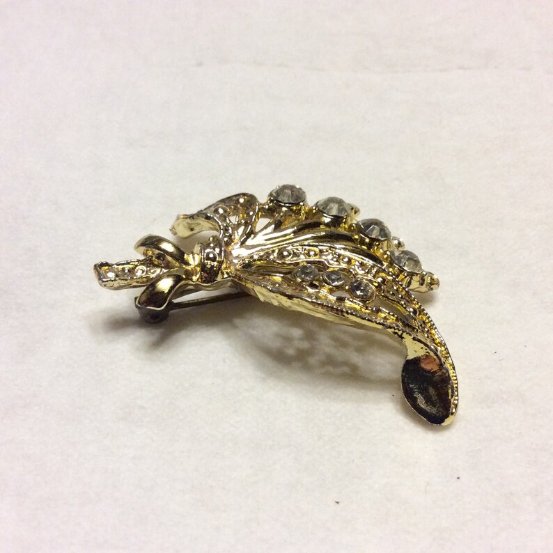 Vintage AJC American Jewelry Company Rhinestone Corsage Brooch Pin. - Etsy