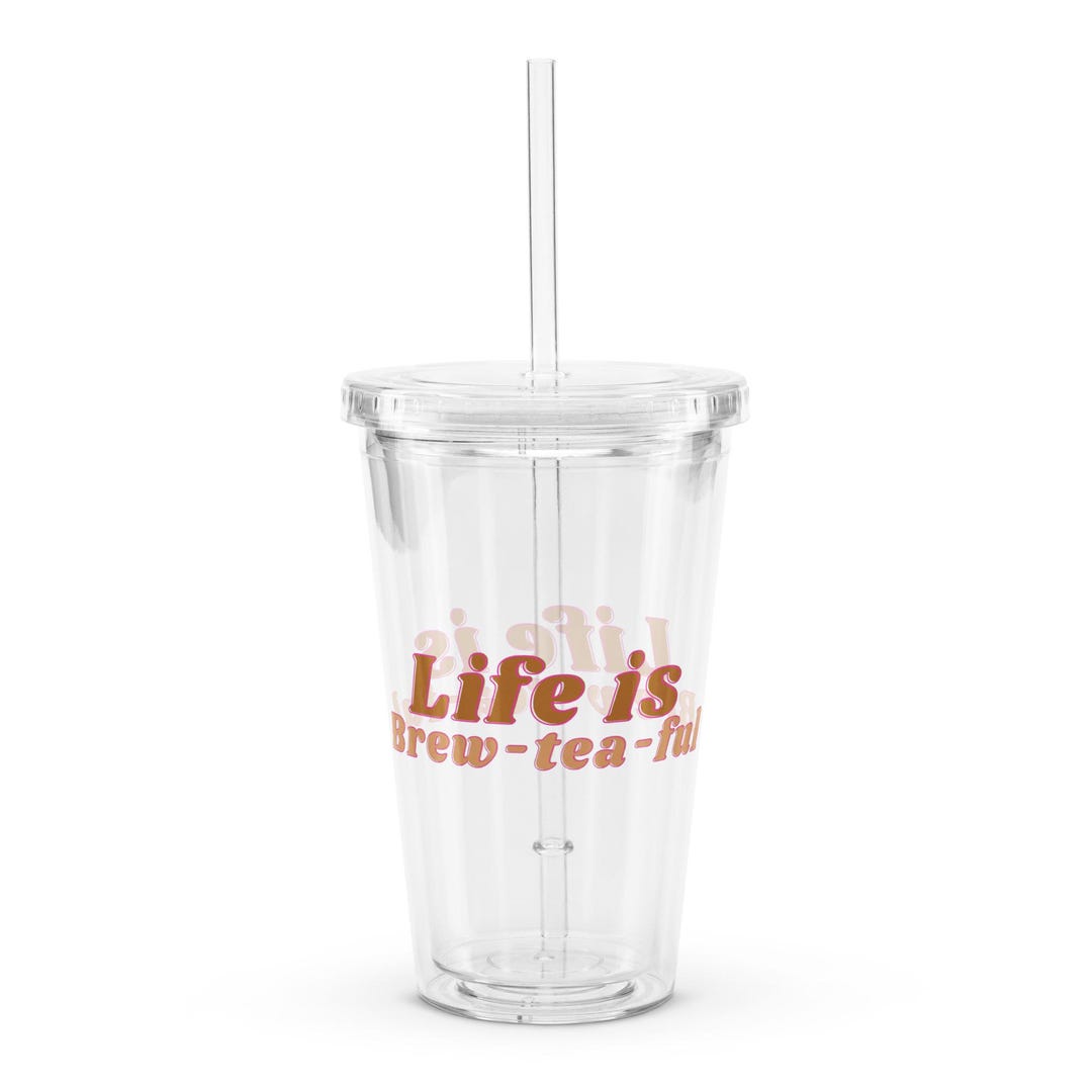 Transparent Tumbler With Lid & Straw, Travel Cup for Coffee and Tea ...