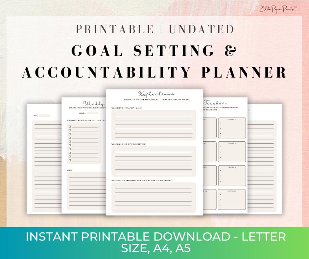Ultimate Goal Setting & Accountability Planner | Digital Download PDF ...