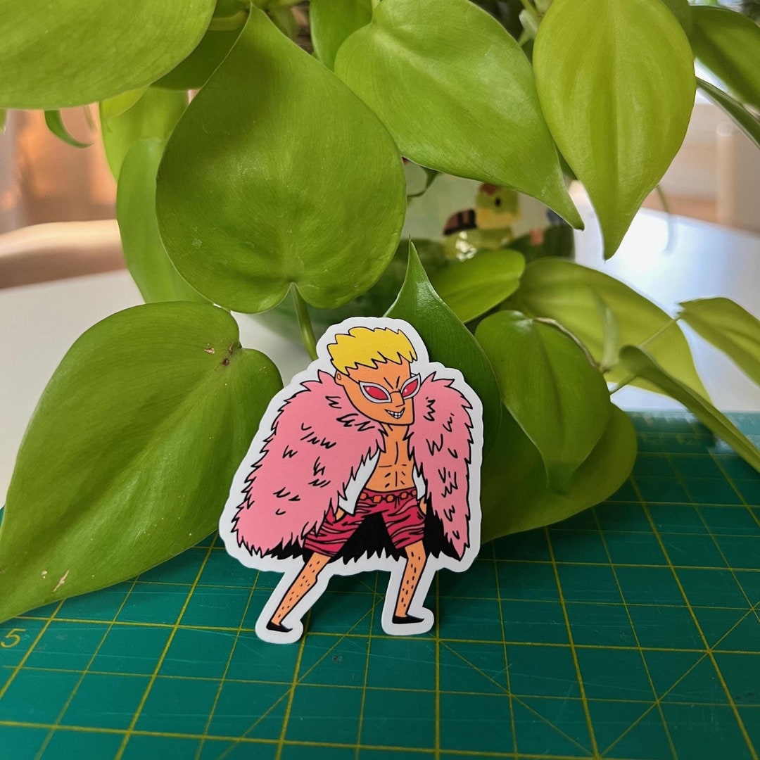 One Piece Doflamingo Glossy Water Resistant Sticker - Etsy