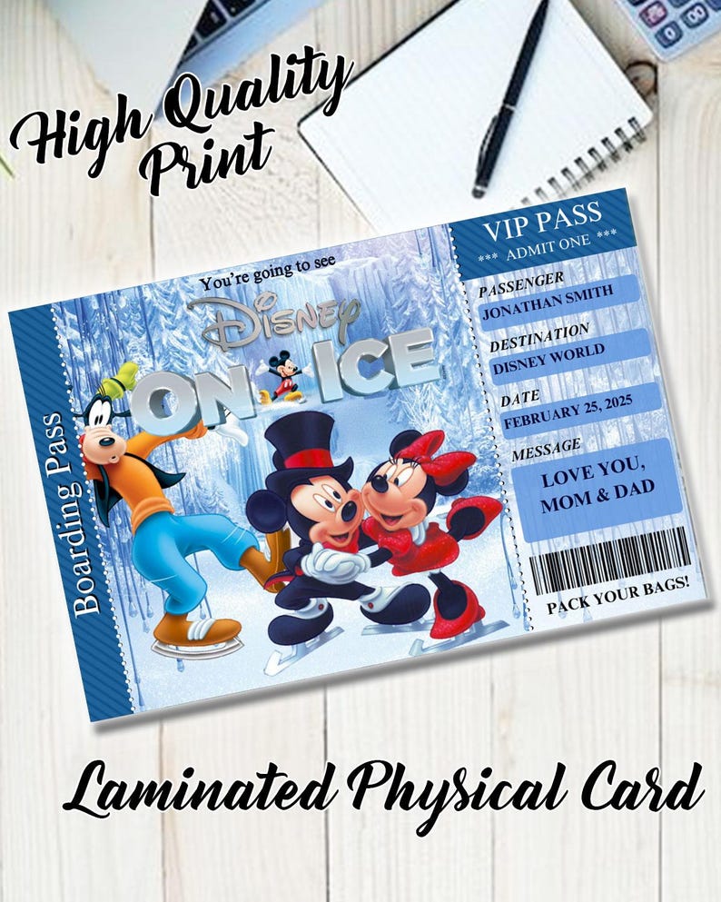 Disney on ICE Personalize Reveal Ticket, Disney on Ice Surprise Reveal ...