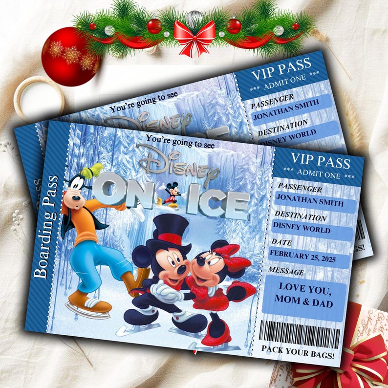 Disney on ICE Personalize Reveal Ticket, Disney on Ice Surprise Reveal ...