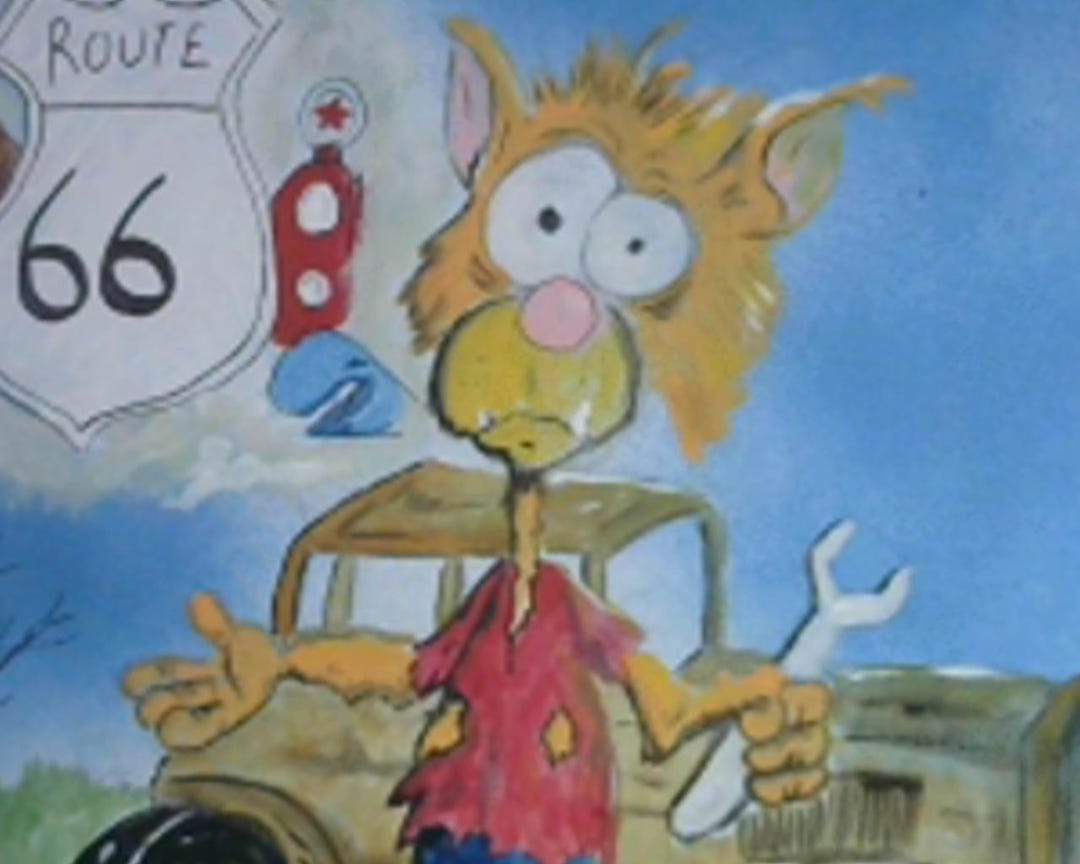 Route 66 Cat Original Painting - Etsy