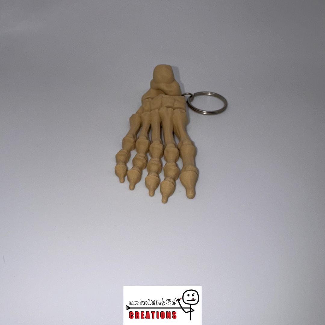 Articulated Skeleton Foot Keychain (right) - Etsy